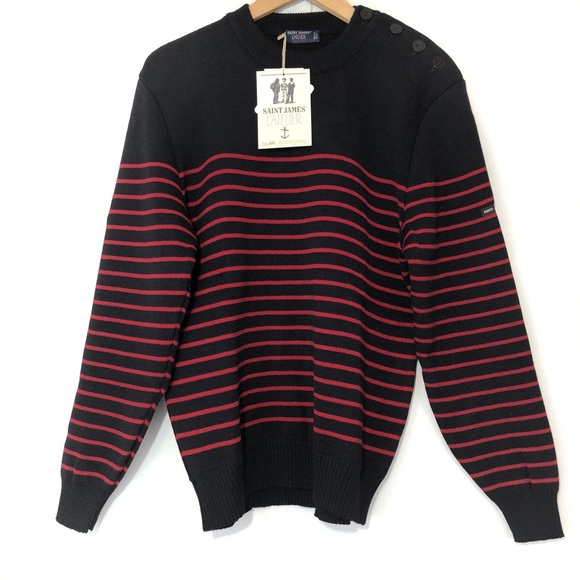 Saint James | Sweaters | Saint James Mens Sweater Binic Ii Navy Red ...